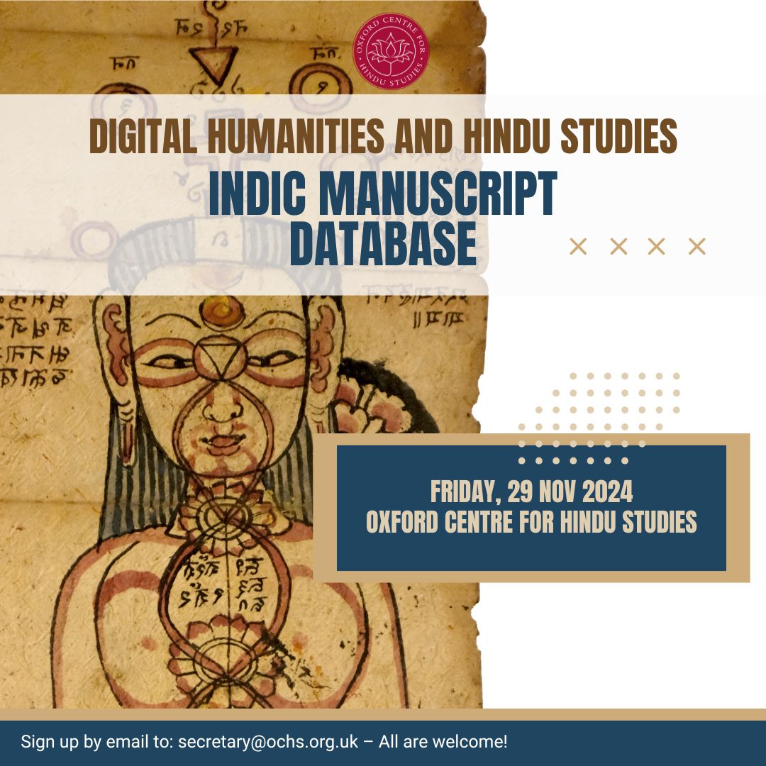 Indic Manuscript Database Launch - Oxford Centre for Hindu Studies